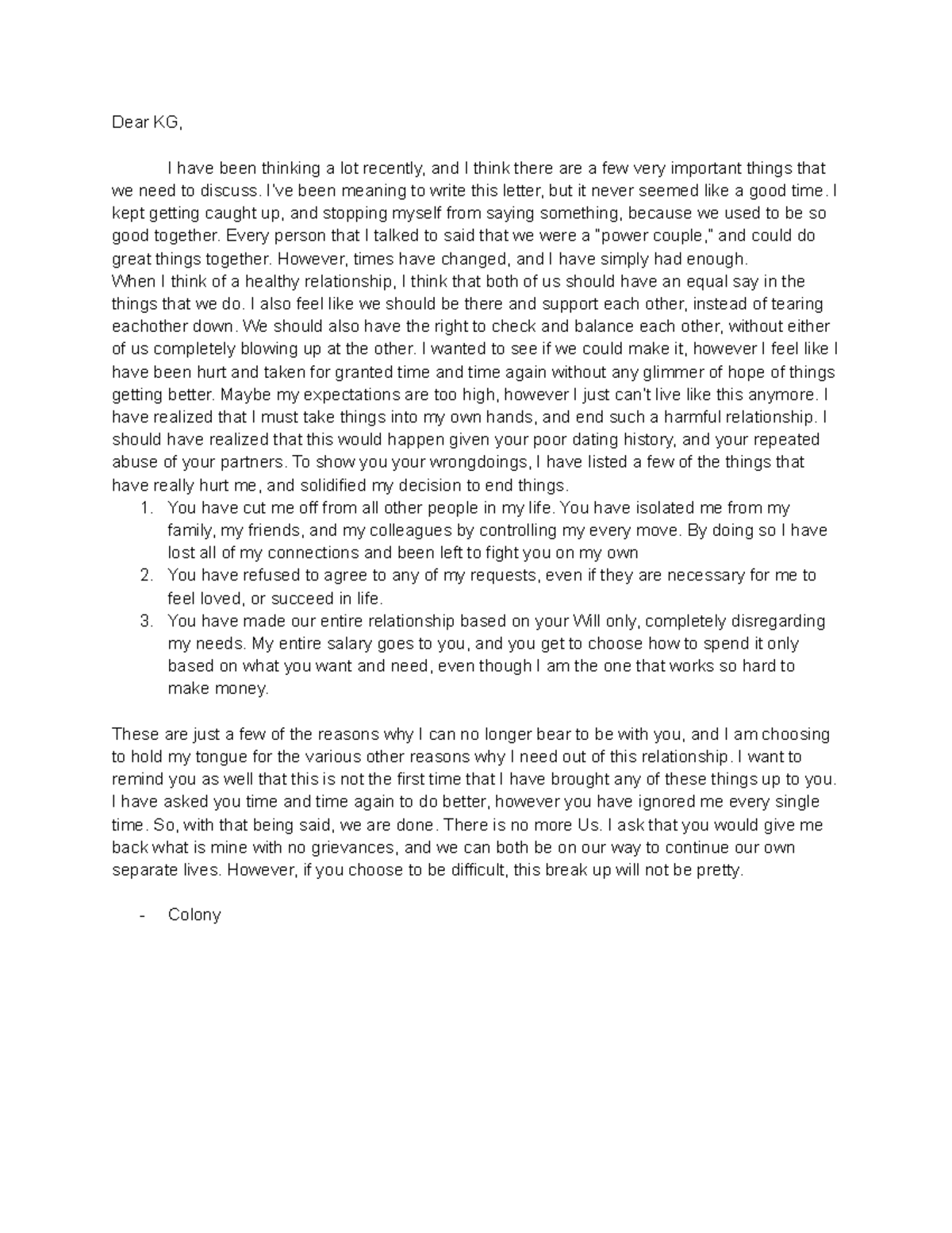 Break Up With Britain - declaration of independence assignment - Dear ...