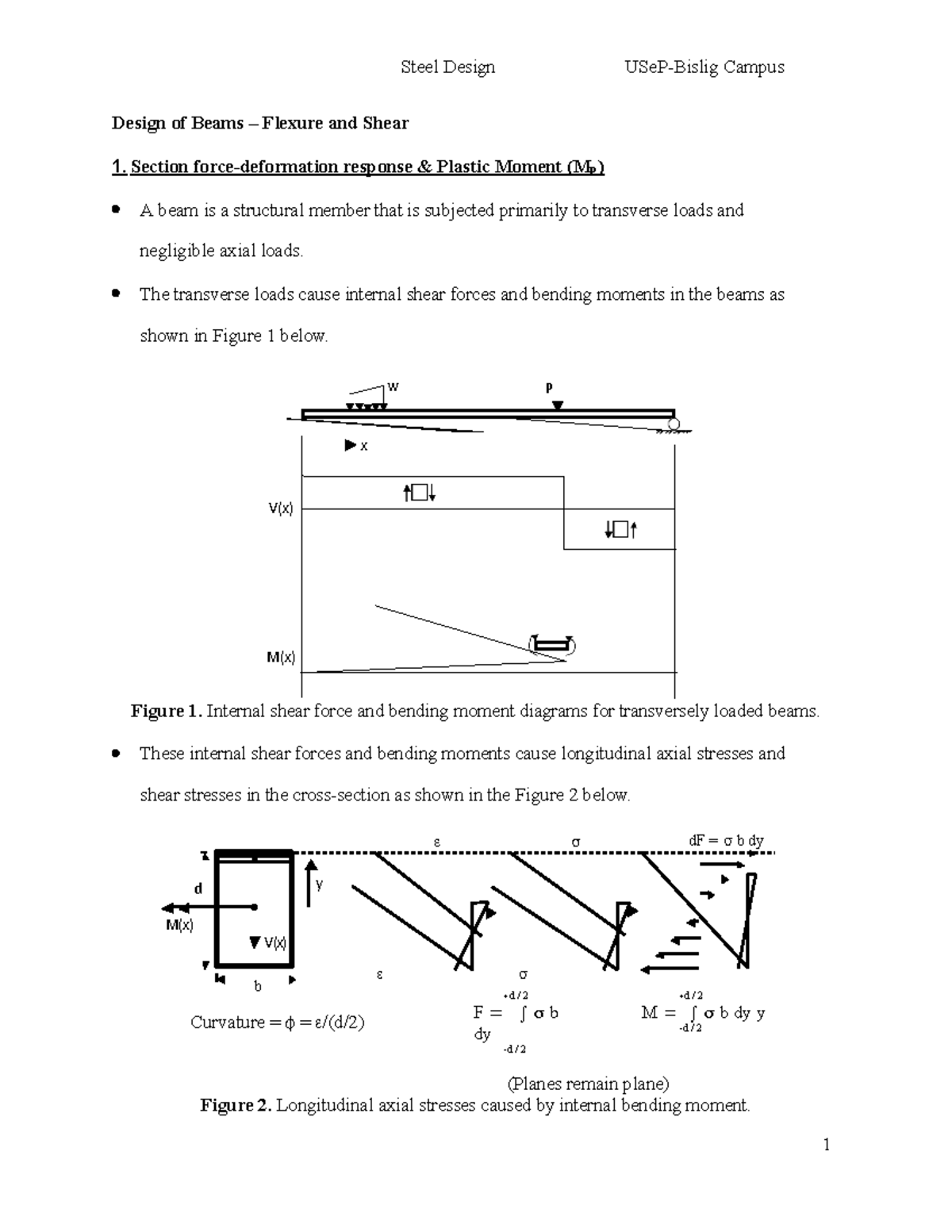 Flexural Members (BEAM Designs) - Steel Design USeP-Bislig Campus 1 w P ...