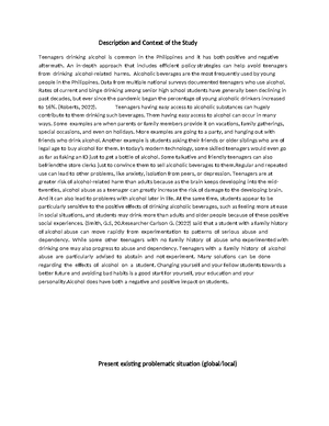 Research - Impact of Alcohol to the Academic Performance of Students ...