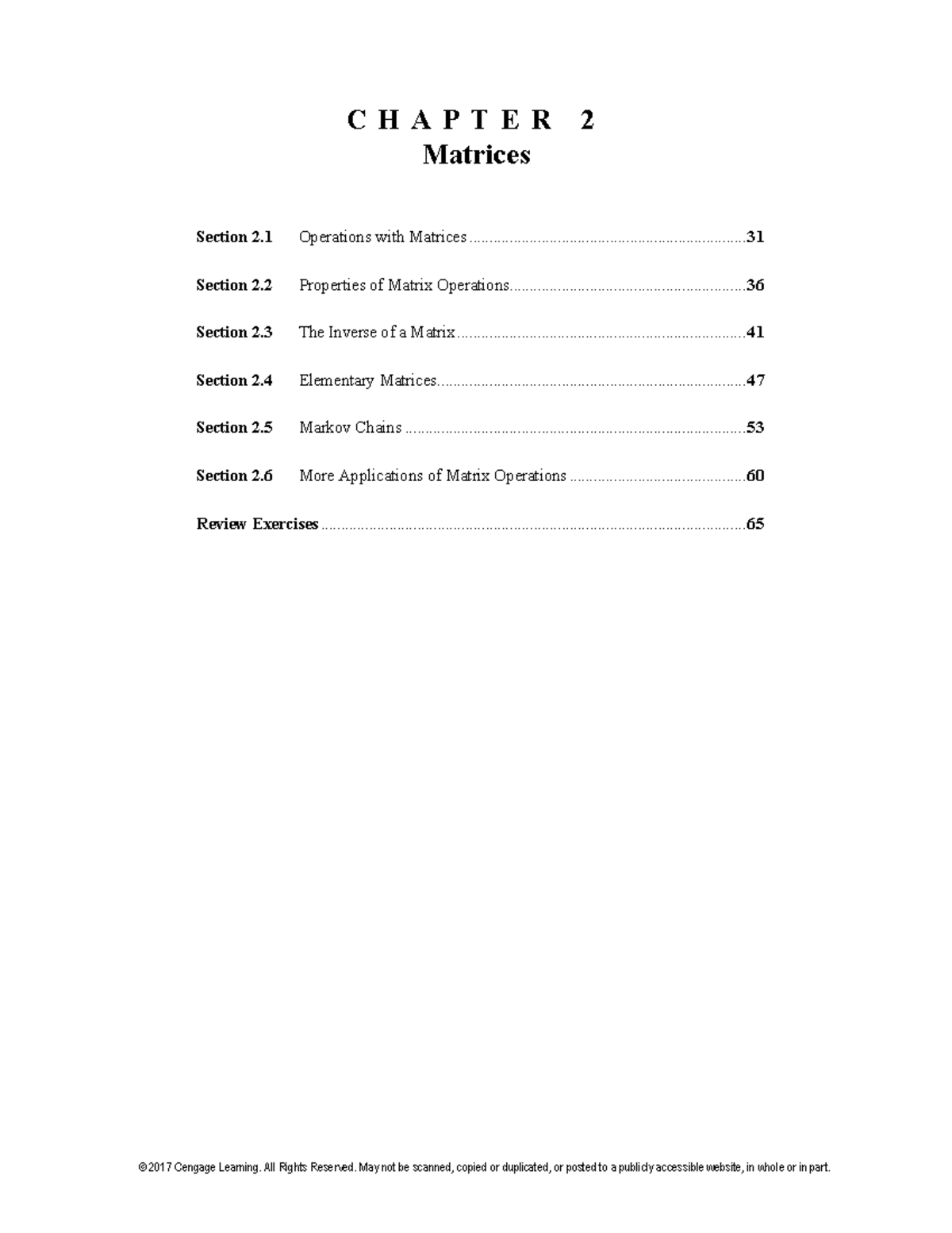 Chapter 2 Matrices - Matrices C H A P T E R Section 2 Operations with ...