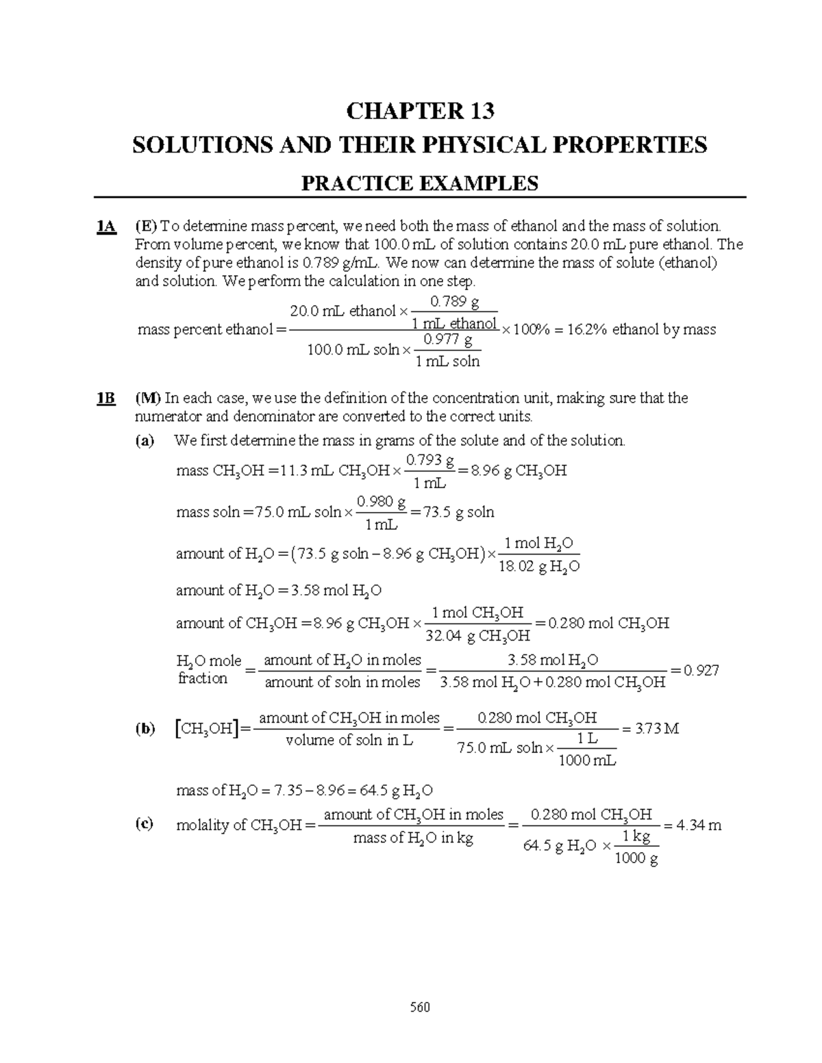 13 Petrucci 10e CSM - solution - CHAPTER 13 SOLUTIONS AND THEIR PHYSICAL PROPERTIES PRACTICE ...