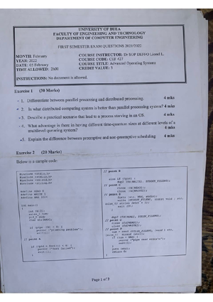 CEC220 Tutorial Sheet 2 2022 - THE UNIVERSITY OF BUEA COLLEGE OF ...