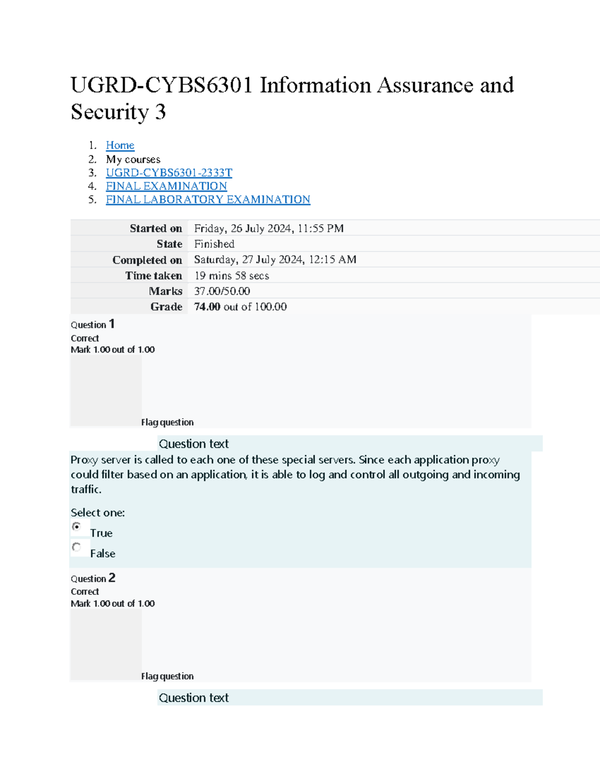 UGRD-CYBS6301 Information Assurance and Security 3 - Home 2. My courses ... UGRD-CYBS6301 Information Assurance and Security 3 - Home 2. My courses ...