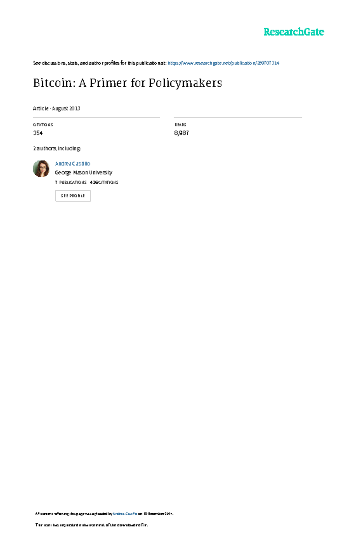 Brito Bitcoin Primer v1 - See discussions, stats, and author profiles ...