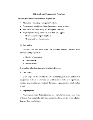 Object Oriented Programming - Class Class is a combination of data and operations (methods) with ...