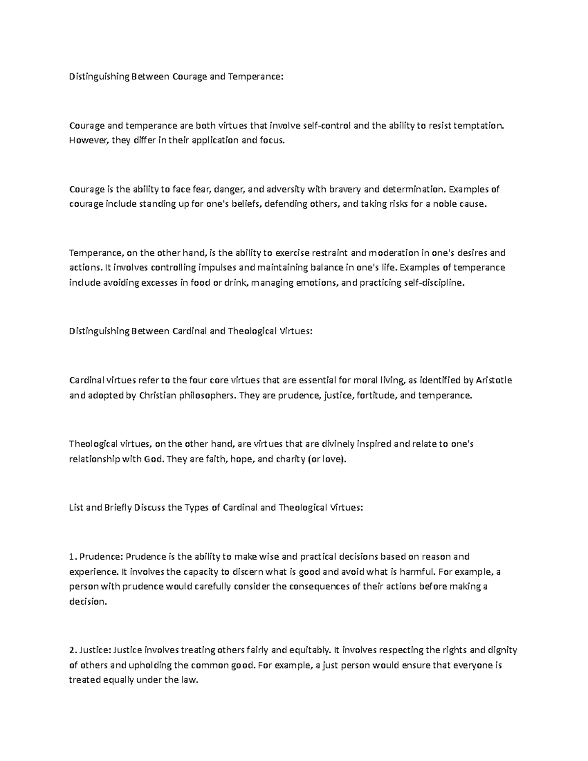 Phil 202 Assignment Moral Ethics Distinguishing Between Courage And Temperance Courage And