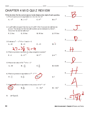 Andrew Bricker - Quick Check review from Math book.pub student - MATH ...