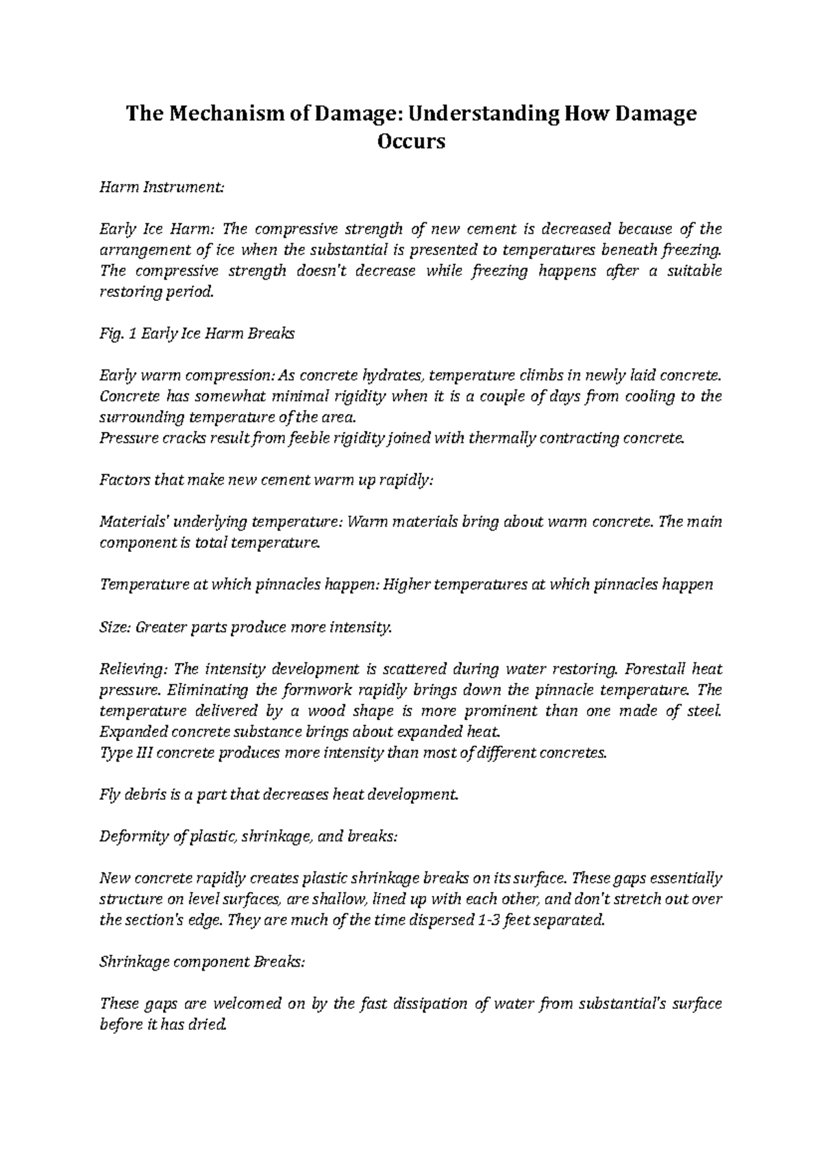 The Mechanism of Damage - Understanding How Damage Occurs - The ...