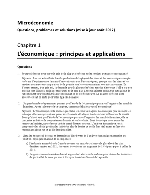 Exercices d’économie - Chapitre 3 : La demande et l’offre Exercice 1 ...