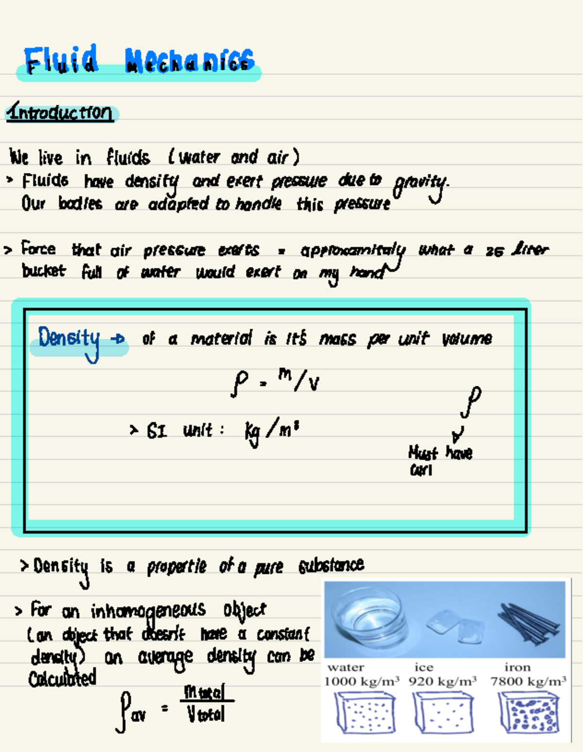 Physics upload - Mechanics : fluid - Fluid Mechanis Introduction We ...