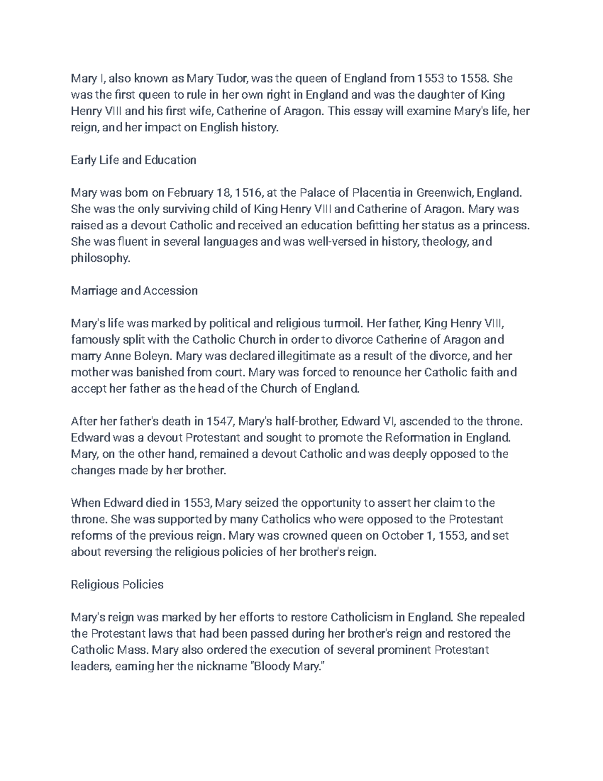 Mary 1 of England - Mary I, also known as Mary Tudor, was the queen of ...