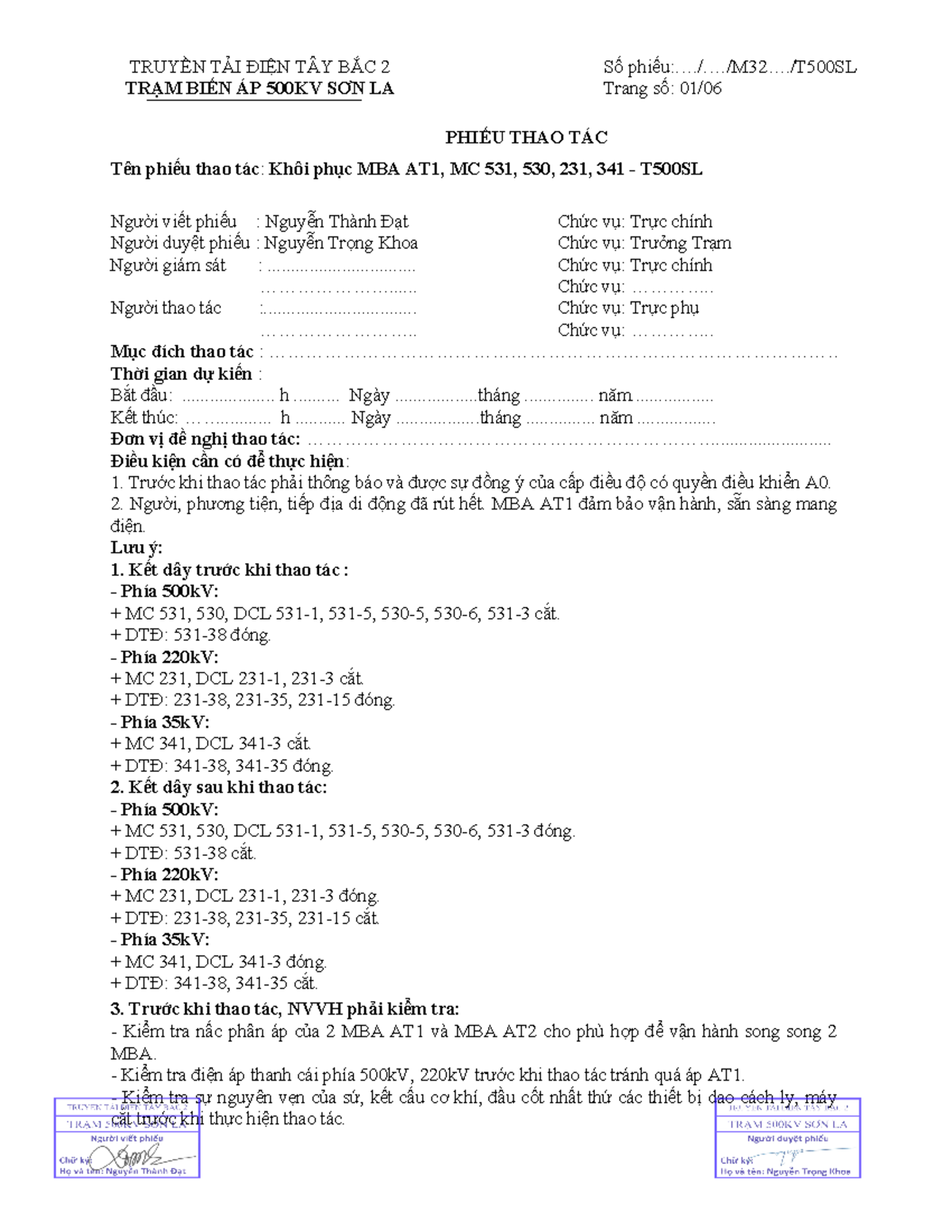 PTT 38634 - TRUYỀN TẢI ĐIỆN TÂY BẮC 2 TRẠM BIẾN ÁP 500KV SƠN LA Số ...