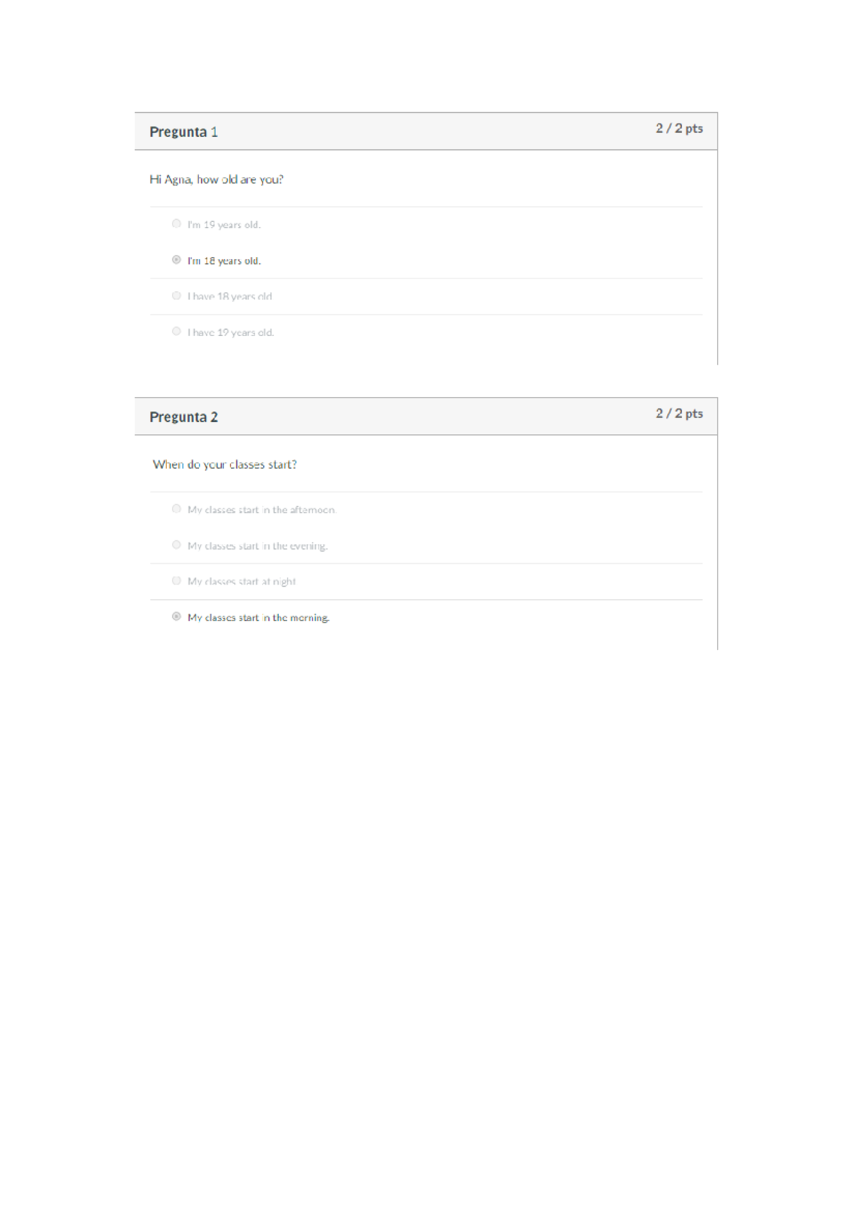 Week 14 - (AC-S14) Week 14 - Pre-Task: Quiz - Weekly Quiz - Ingles I ...