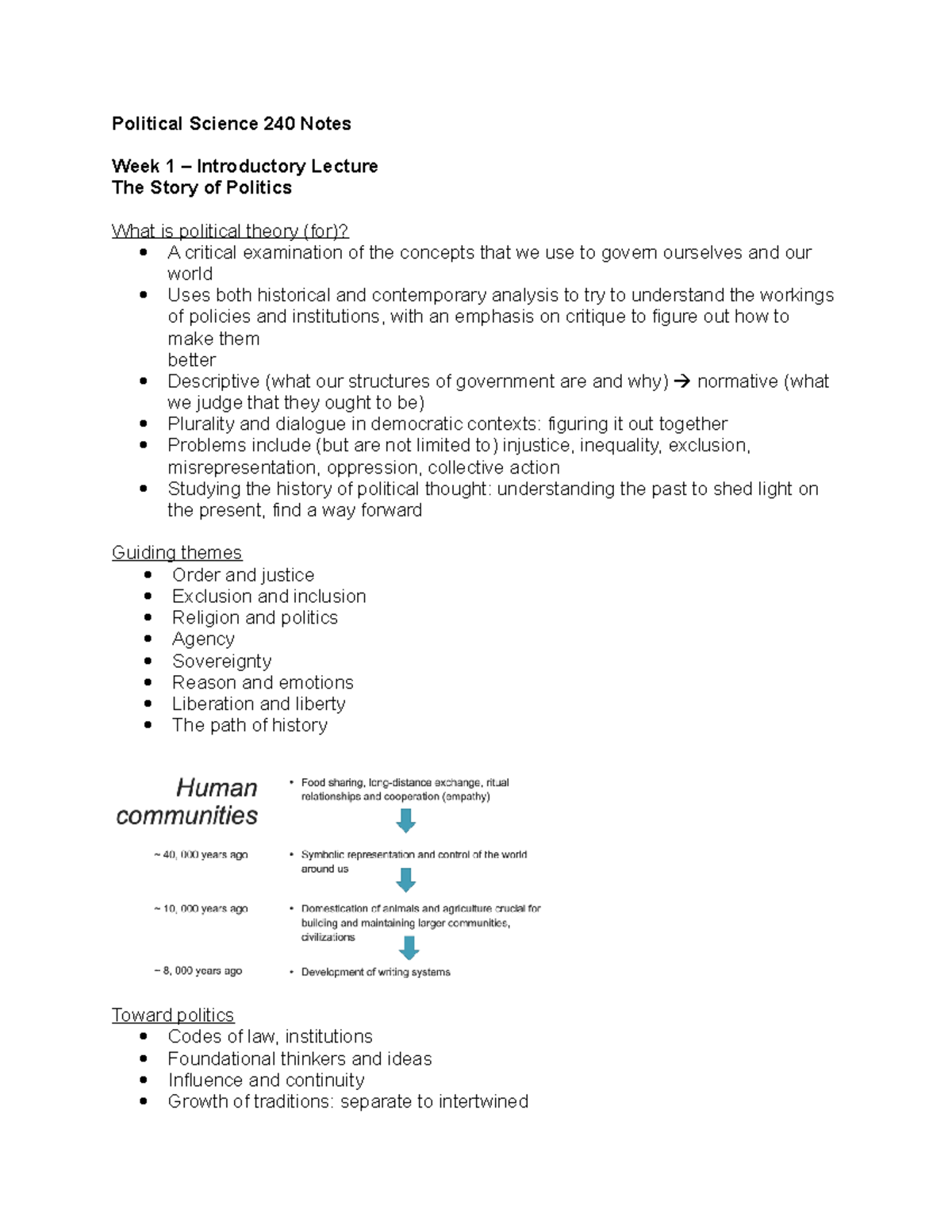 Political Science 240 Notes - Political Science 240 Notes Week 1 ...