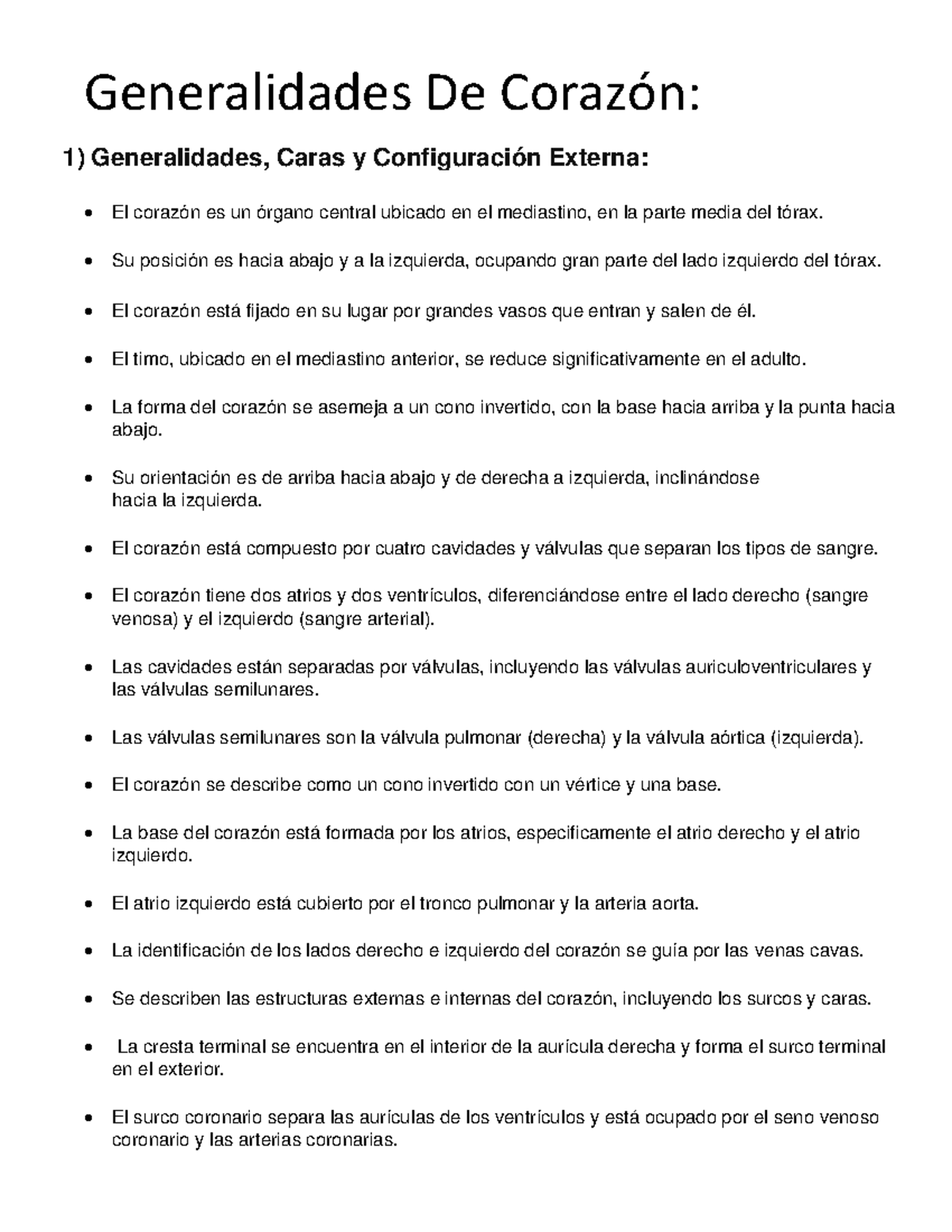 Generalidades De Corazón. - Generalidades De Corazón: 1) Generalidades, Caras y Configuración ...