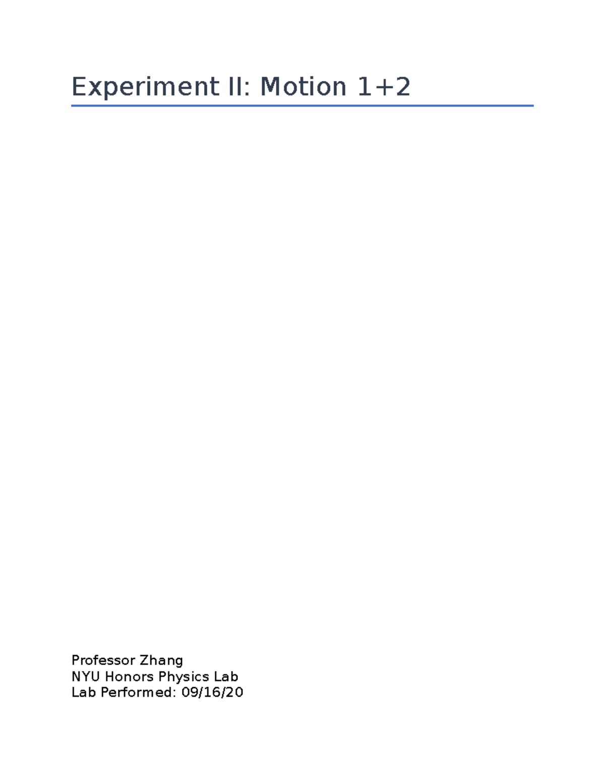 Honors Physics Lab Report #1 - Measurements and Uncertainties ...
