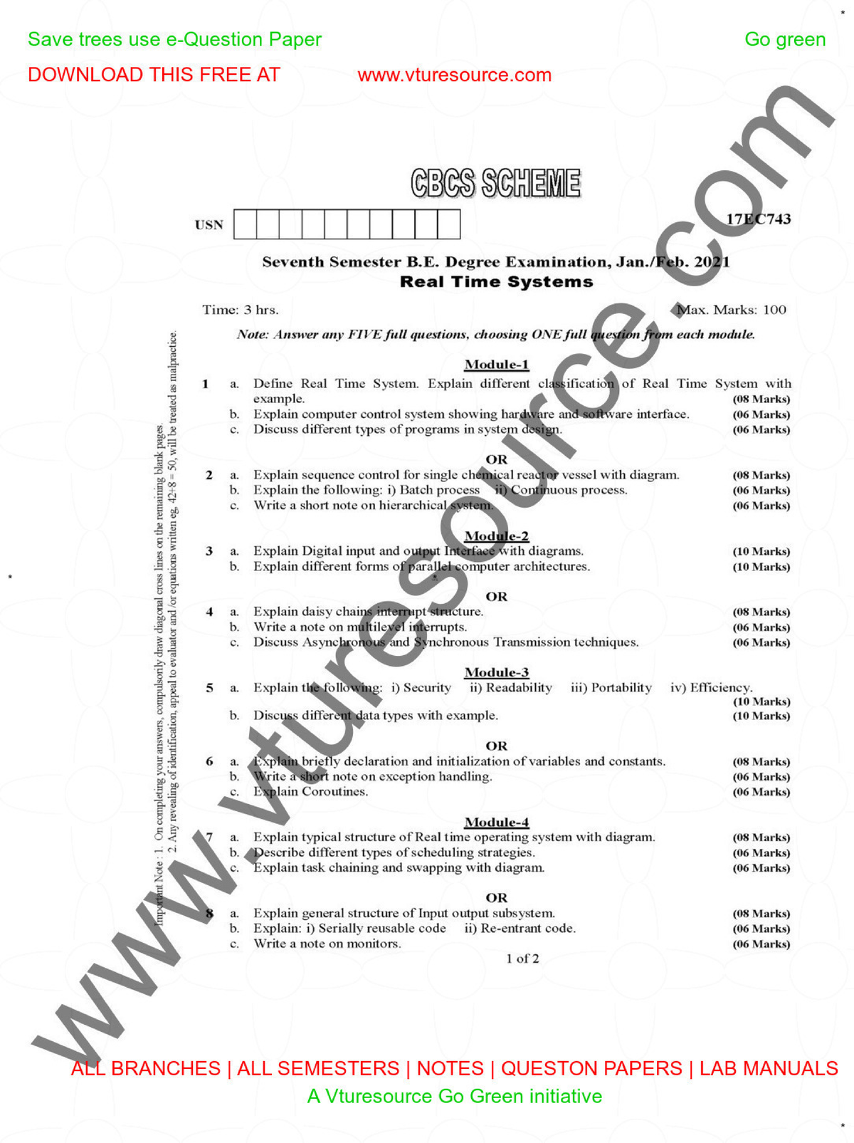 RTS 17EC JANFeb-2021 - Paper - Electronics and Communication ...