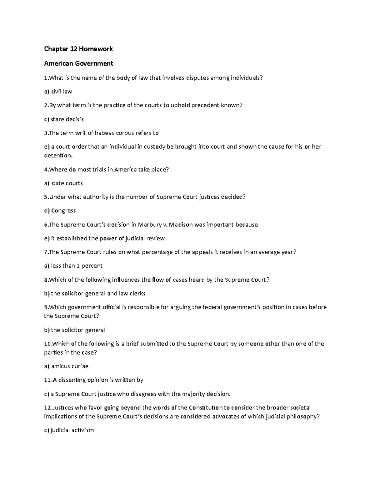 Chapter 12 Homework Laura Olveira - Chapter 12 Homework American ...