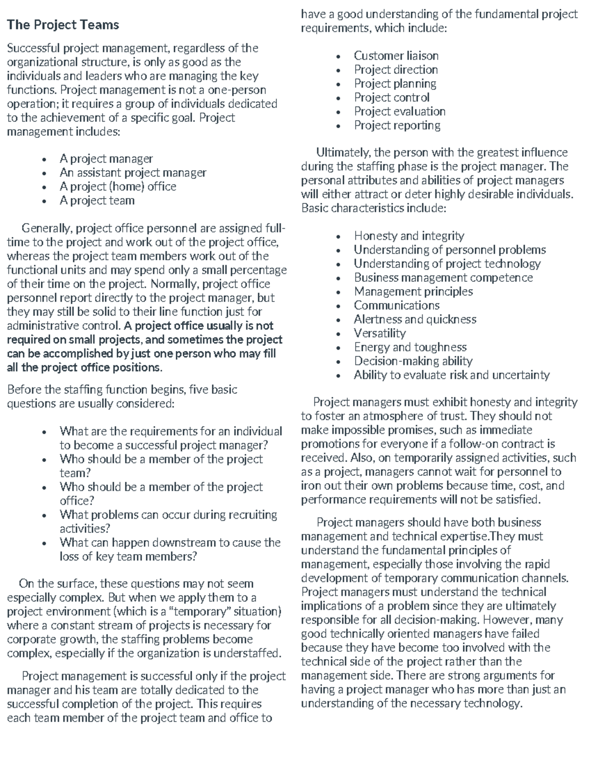 Specialization-Reviewer - The Project Teams Successful project ...