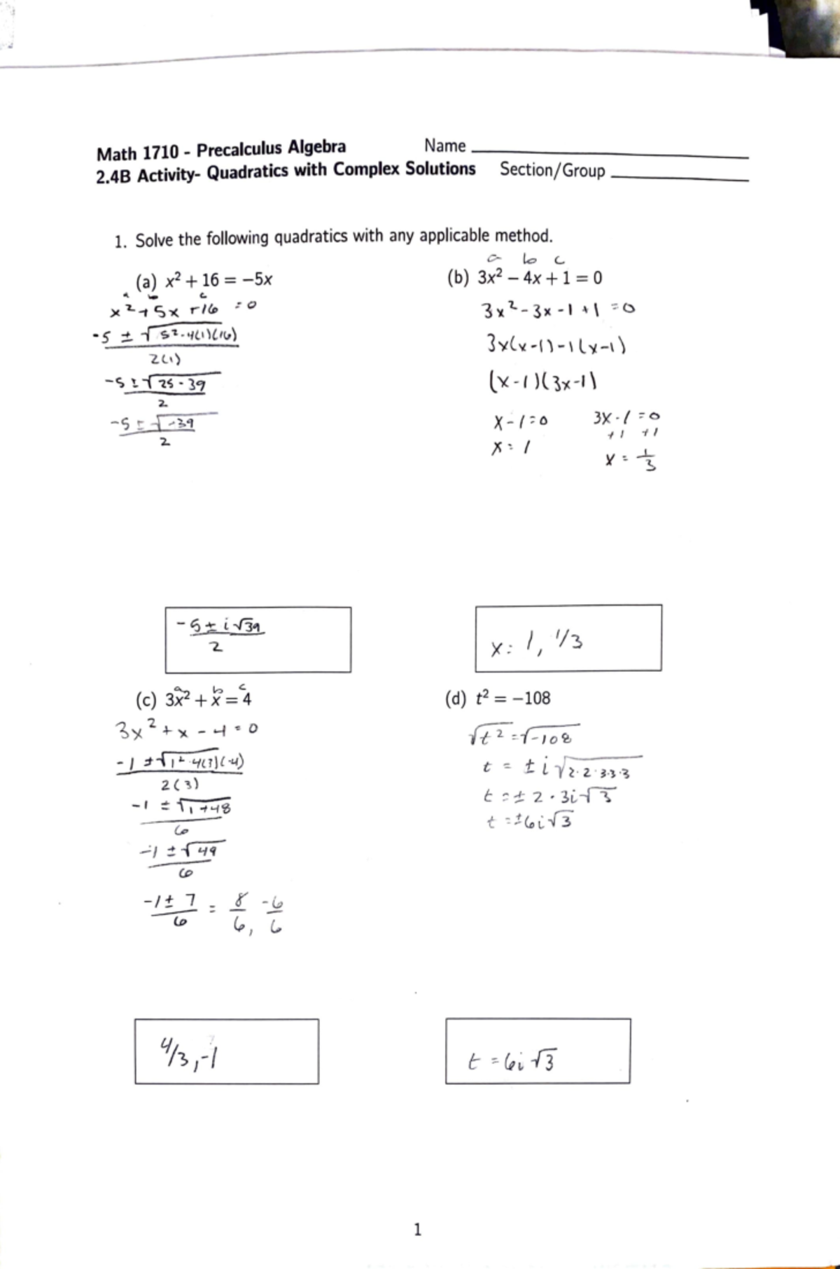 2.4b bridge activity - Instructor is Buch - Math 1710 - Precalculus ...