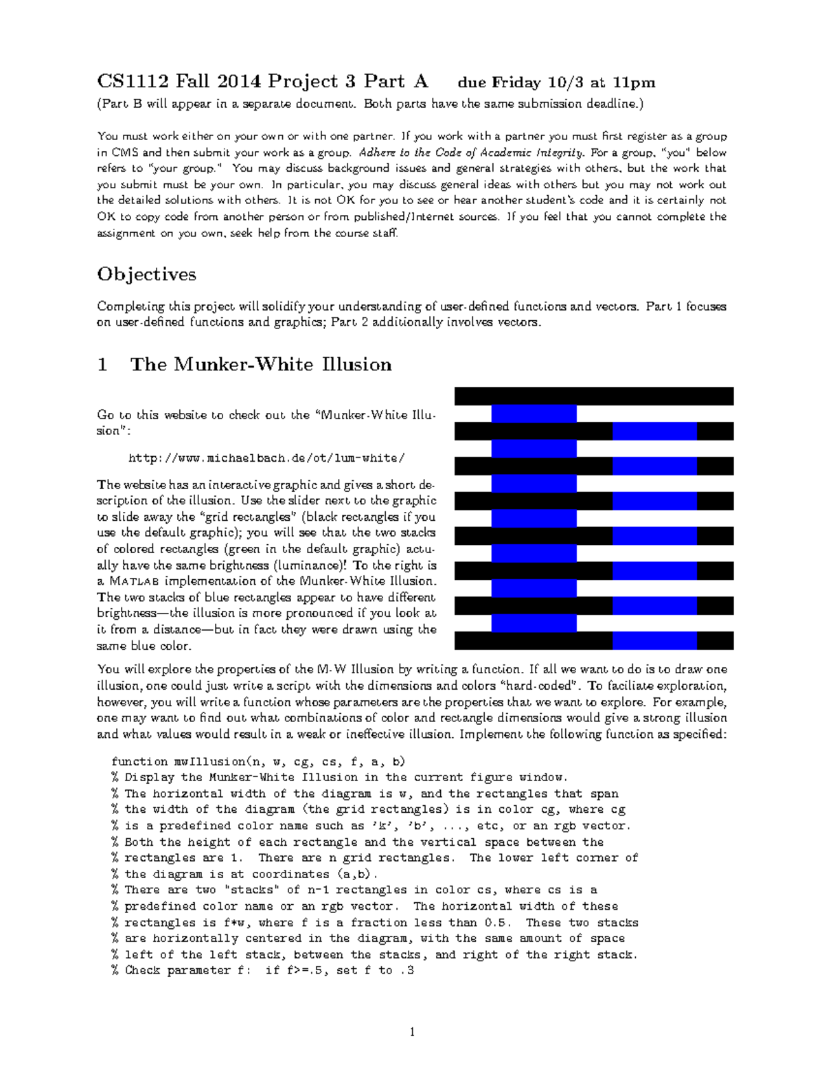 P3fa14a Assignments From Cs 1112 By Professor Daisy Fan During Fall 2014 Cs1112 Fall 2014