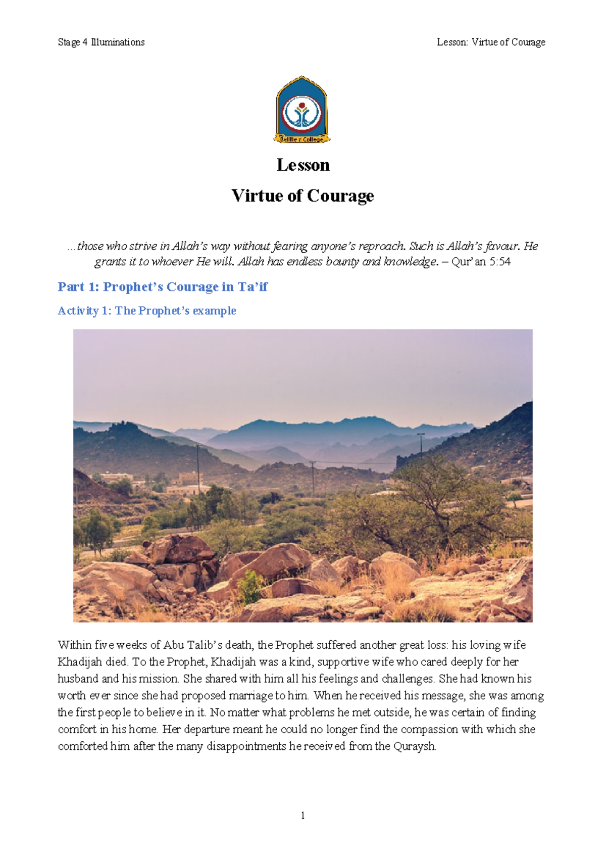 Stage+4+Activities+Virtue+of+Courage - Lesson Virtue of Courage .. who ...