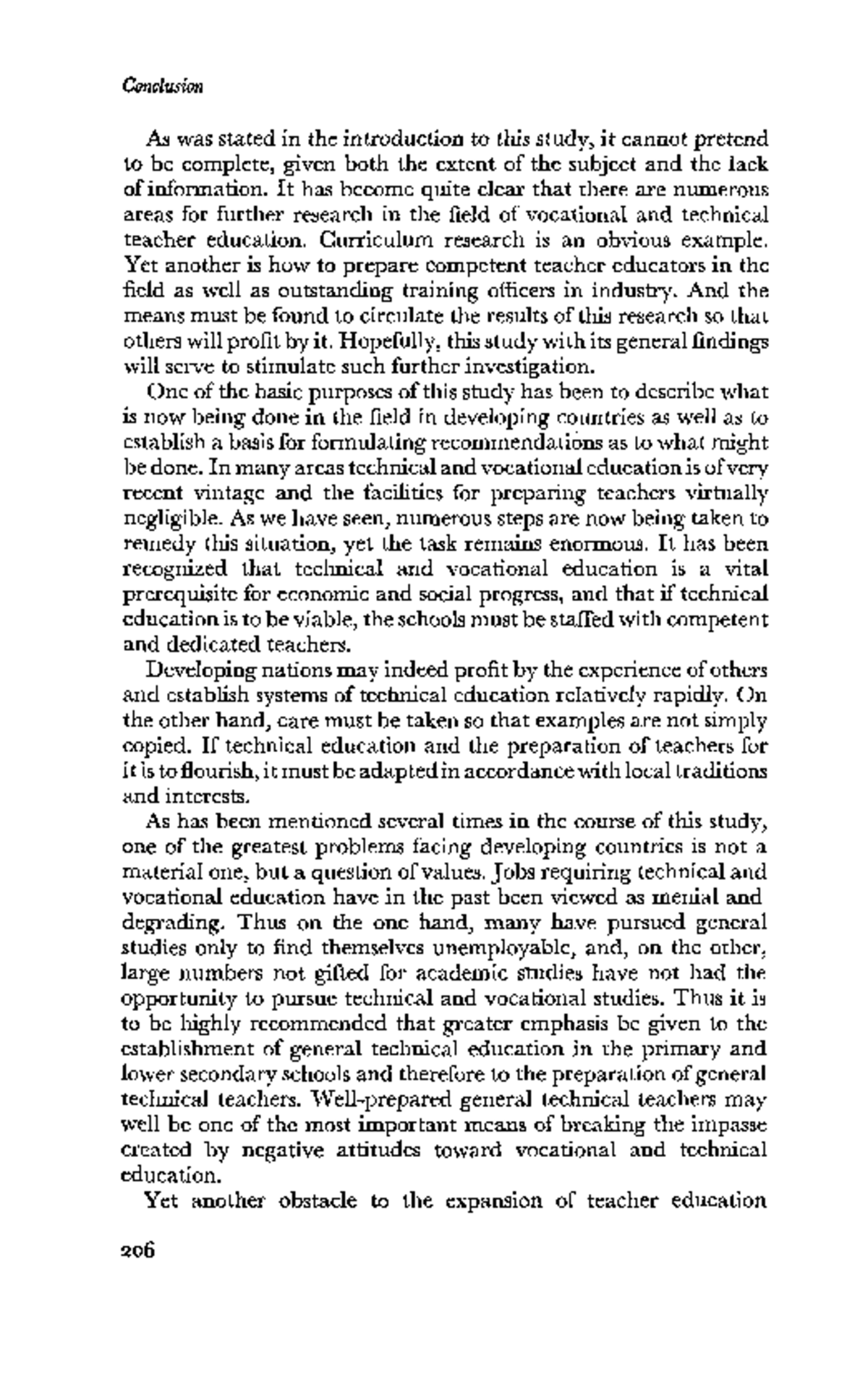 Technical vocational teacher education 69 - Conclusion zyxwvuts As was ...