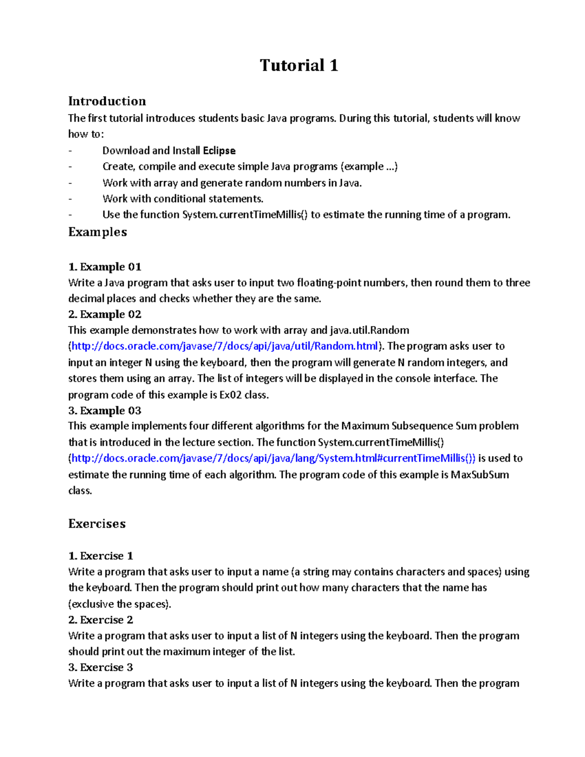 Tutorial 1 - Slide bài giảng của giáo viên trong nhiều môn ở Hanu ...