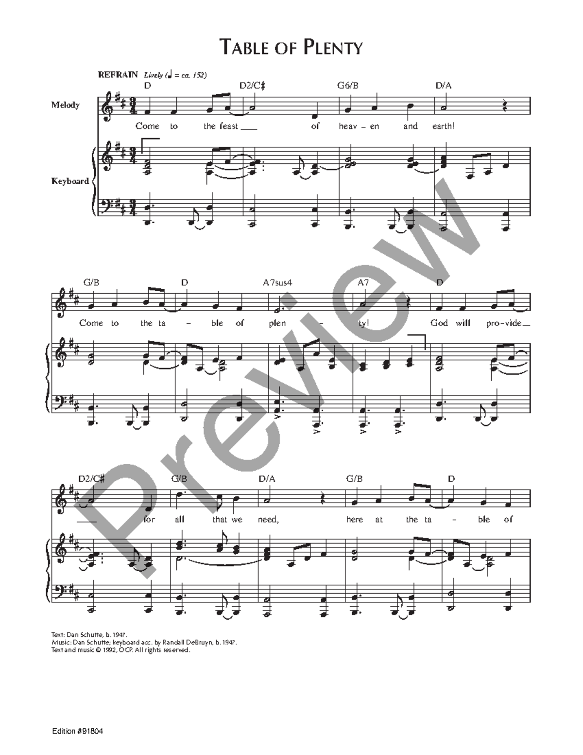 Table of plenty - srytujuijjjj - TABLE OF PLENTY D2/C for G/B all that ...