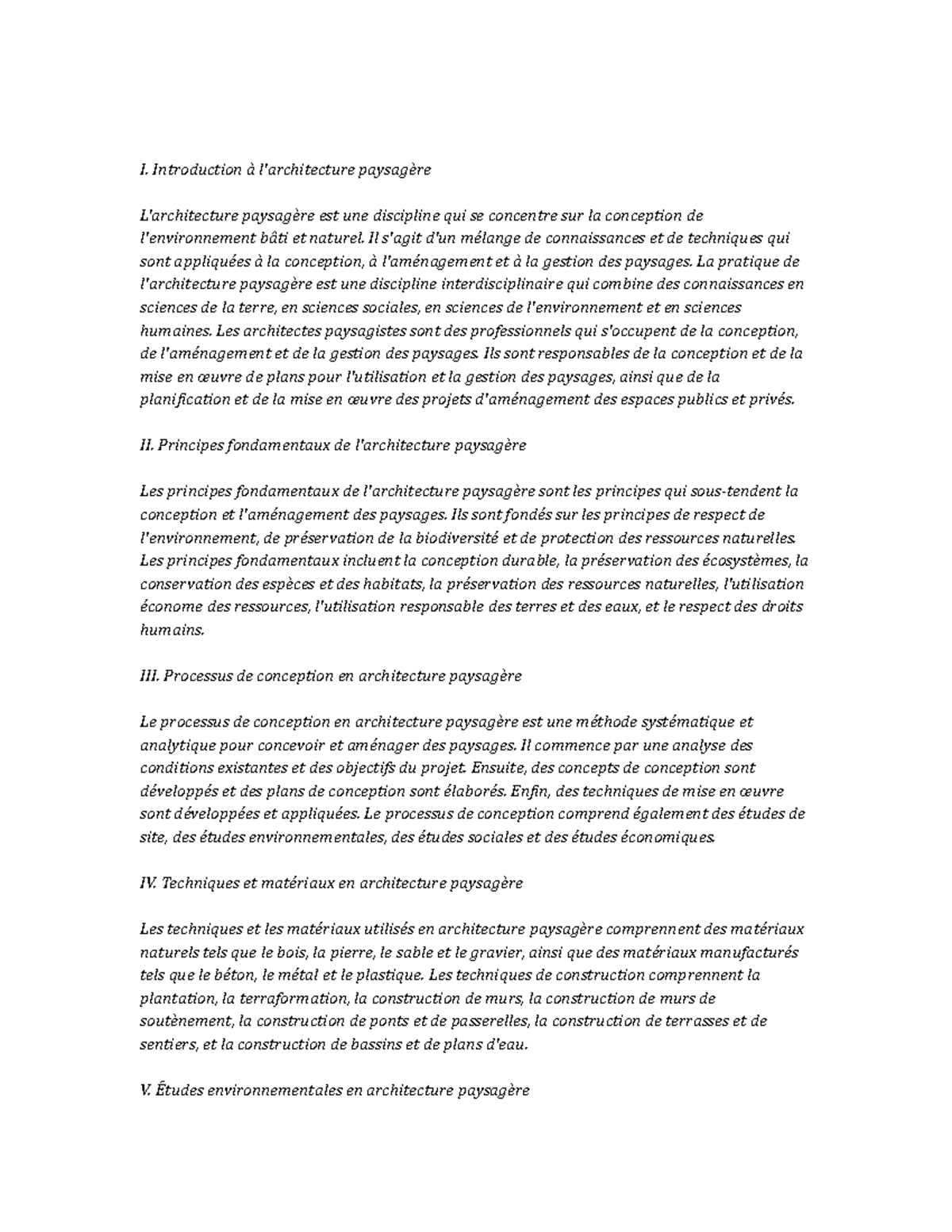 Landscape Architecture Study Notes - I. Introduction à l'architecture ...