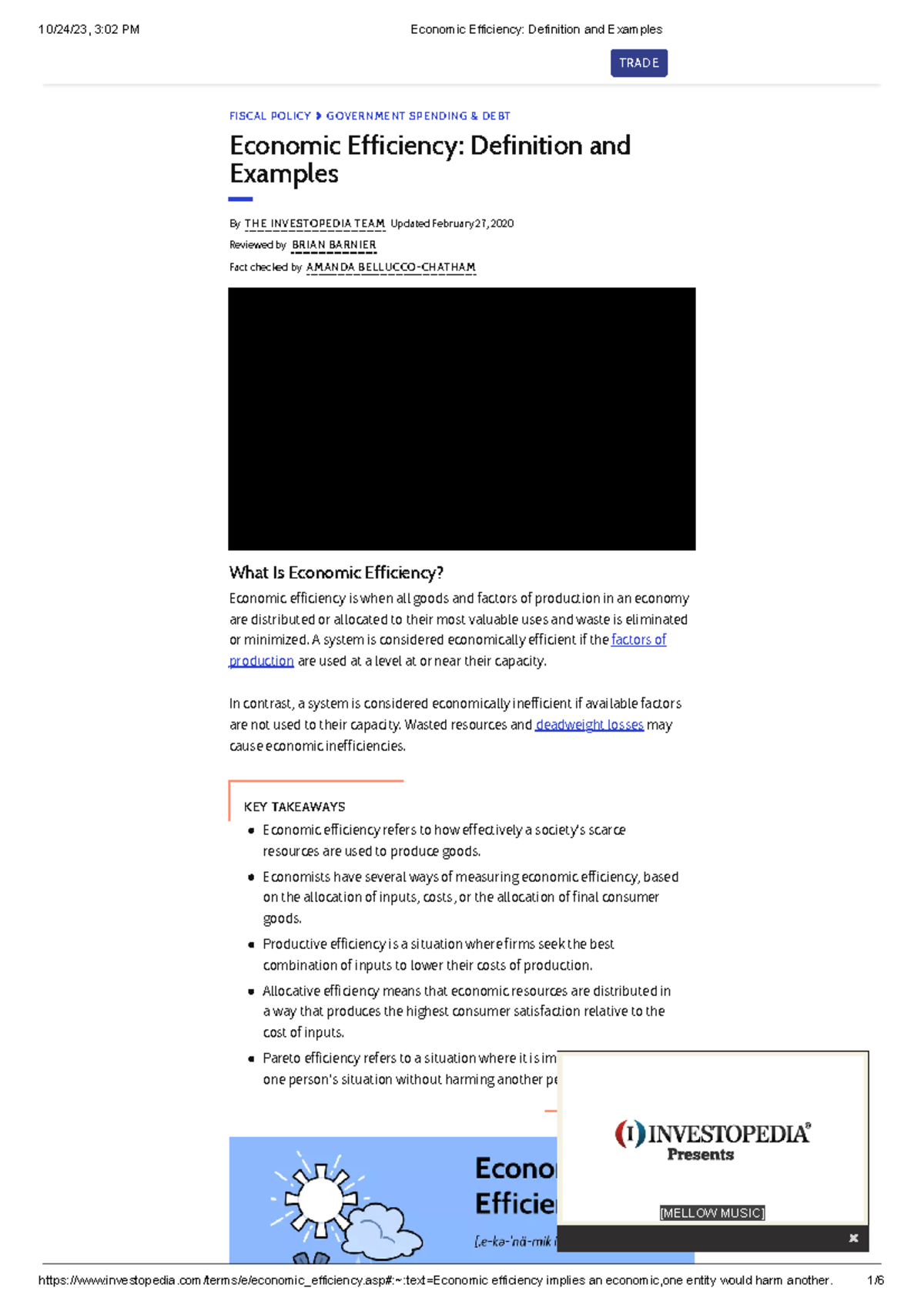 Economic Efficiency Definition and Examples - FISCAL POLICY GOVERNMENT ...