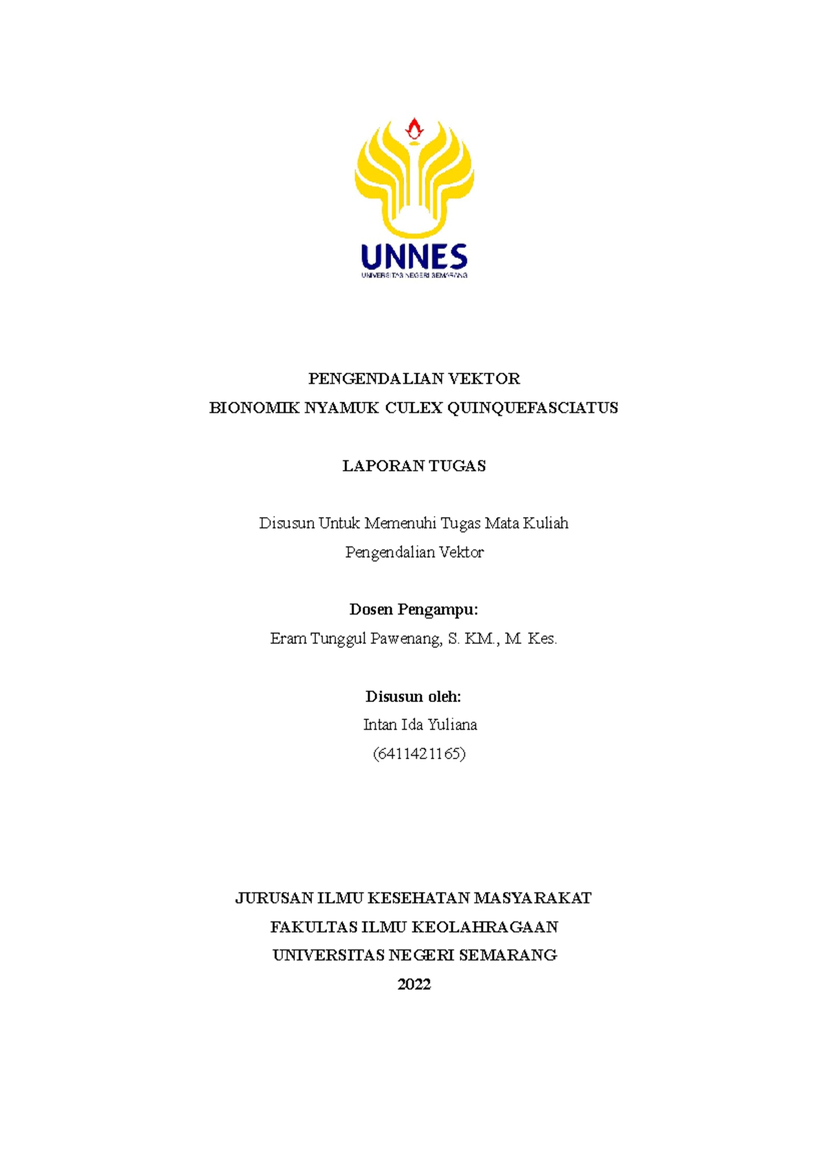 6411421165 Intan Ida Yuliana Nyamuk Culex quinquefasciatus ...