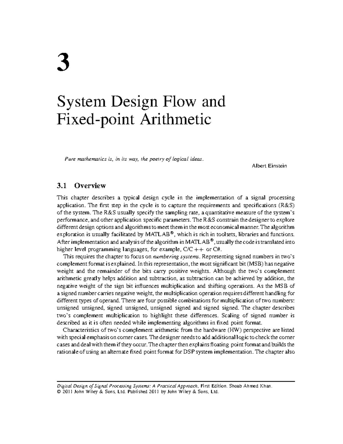 Fixed Point Read Dsp Basics 3 System Design Flow And Fixed Point
