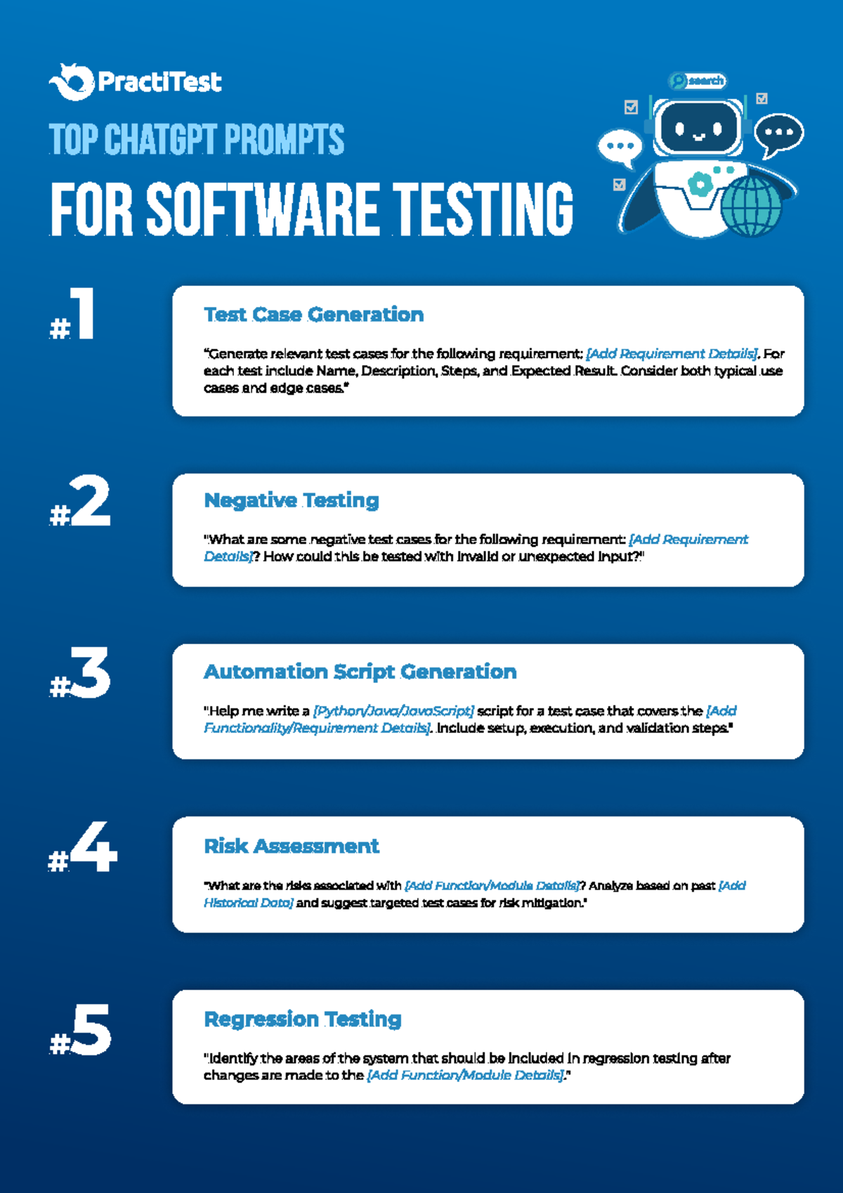 Top chatgpt prompts for software testing - # 1 Test Case Generation ...