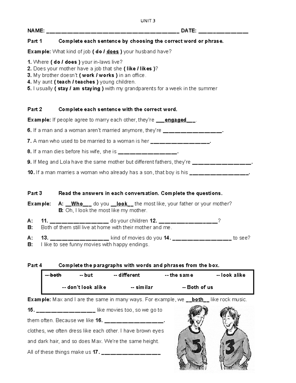 Unit3 Test - Examen Unidad 3 TN1 - UNIT 3 NAME