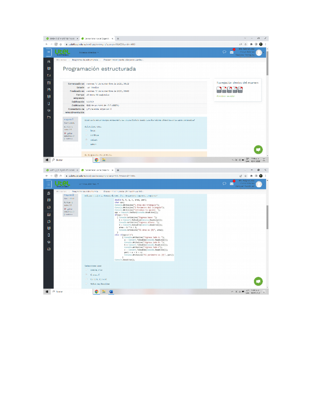 Examen Tercer Parcial - SEMANA 3 - programacion estructurada - Studocu