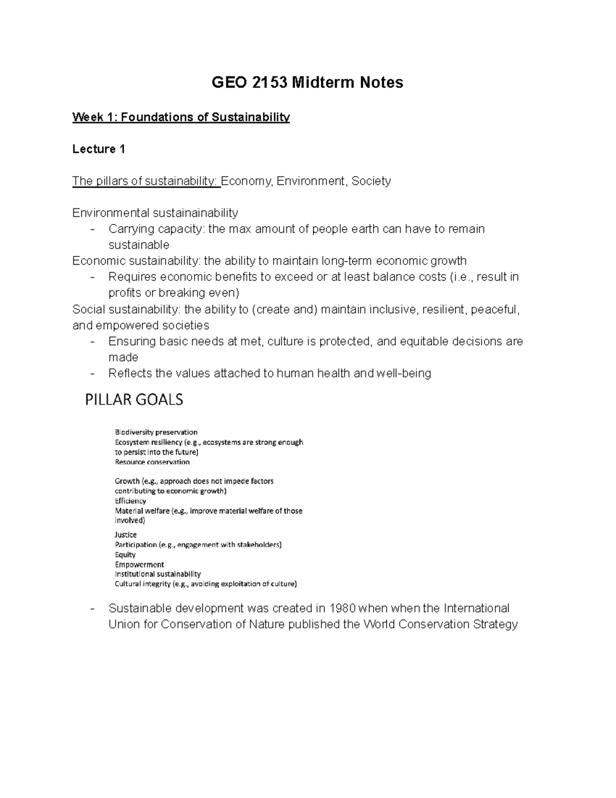 GEO 2153 Midterm Notes - GEO 2153 Midterm Notes Week 1: Foundations of ...