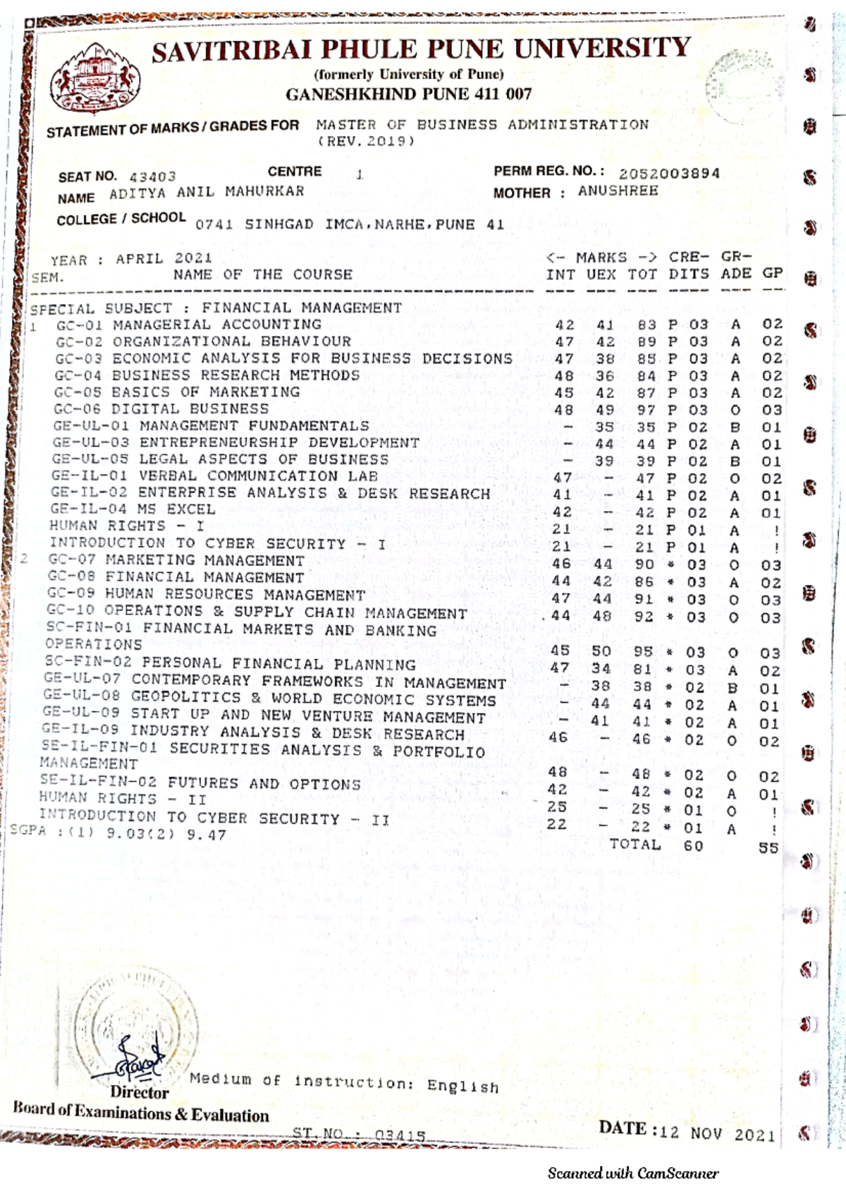 1 yr marksheet PG - Study about knowledge management and better ...