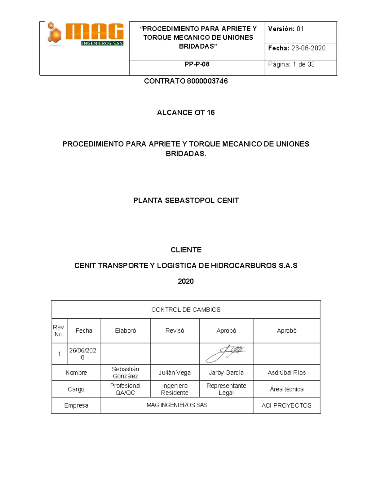 8000003746 OT-16 STP PP-P-07 Procedimiento apriete y torque mecanico de ...