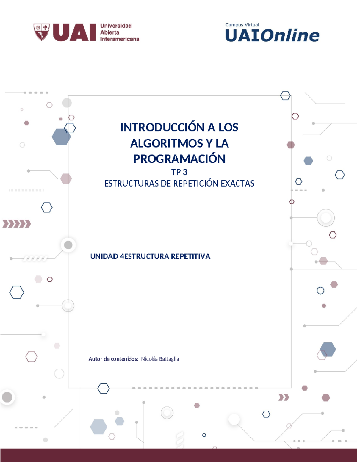 TP 3 - Estructuras de repetición - Ciclos exactos - Introducción a los ...