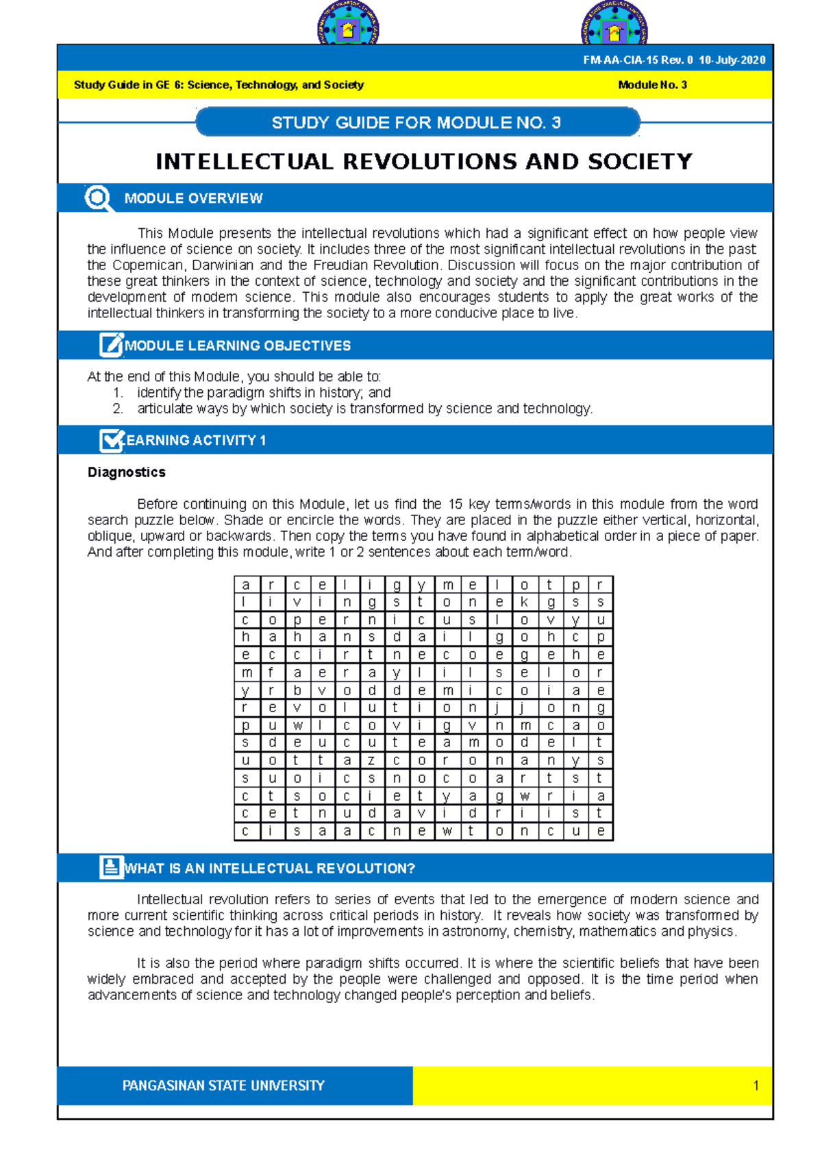 GE6 Study Guide 3 - Lecture notes 3 - Science, Technology, and Society ...