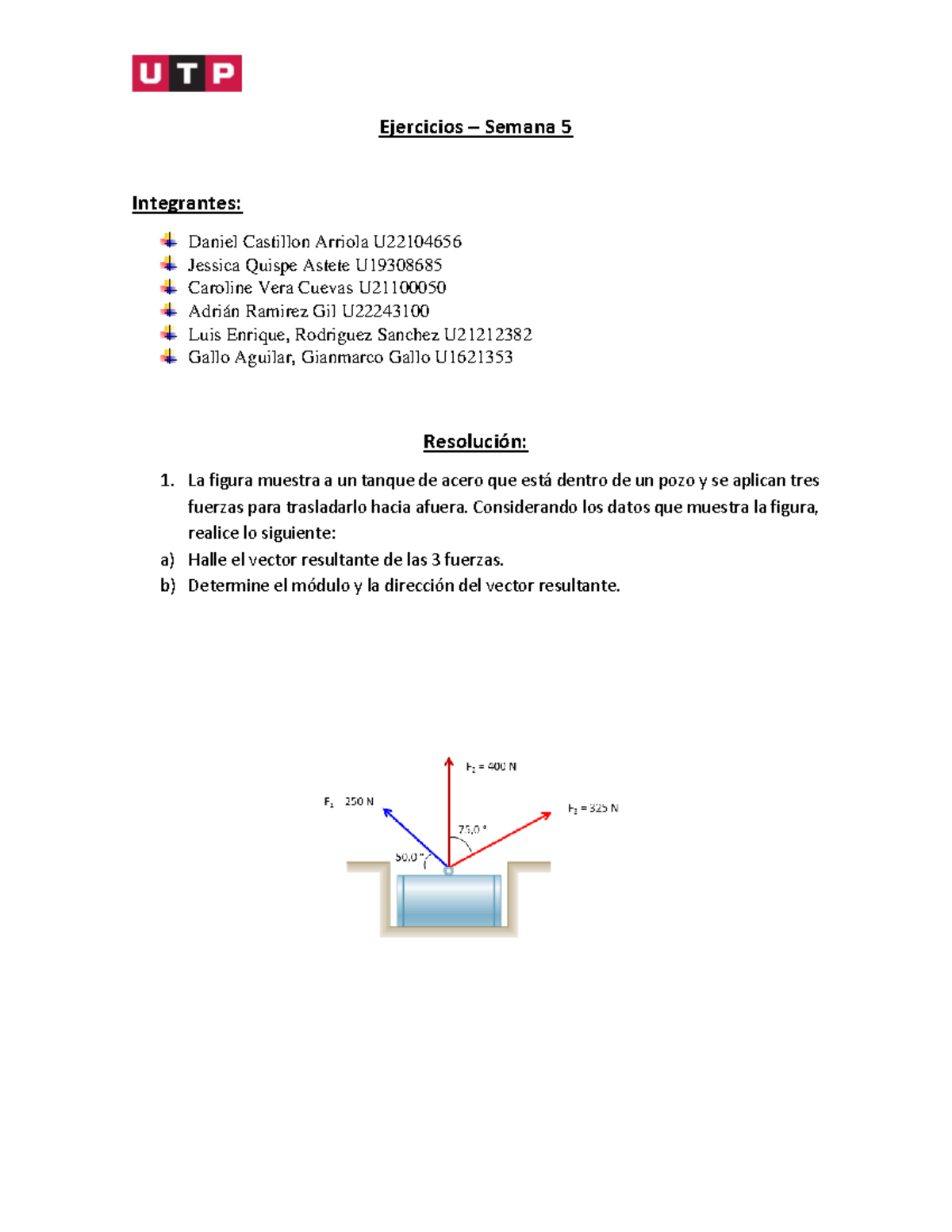 Ejercicios semana 5 - Ejercicios – Semana 5 Integrantes: Daniel ...