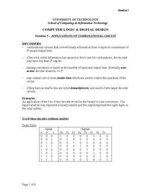 Lec-3 - lecture 3 - UNIVERSITY OF TECHNOLOGY School of Computing & Information Technology - Studocu