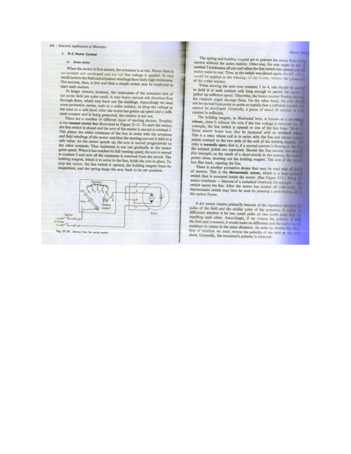 DC motor starters - Electrical Engineering - Studocu