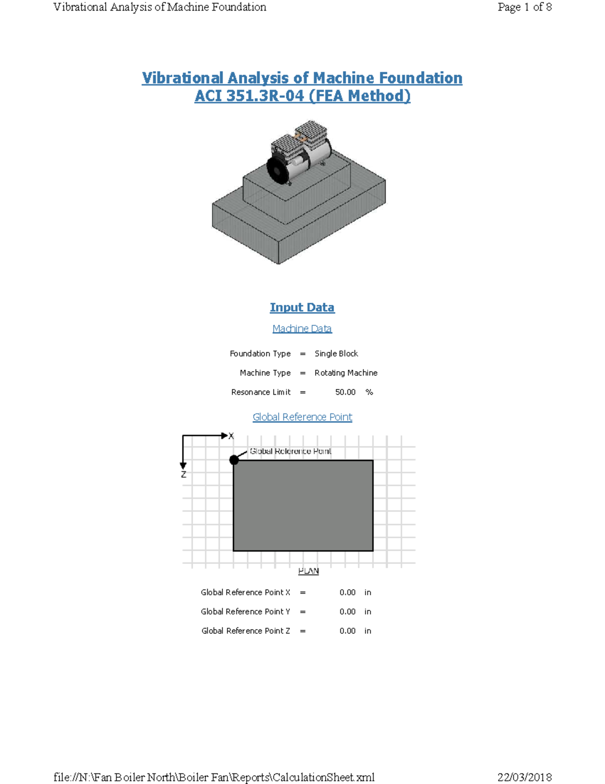 File N Fan Boiler North Boiler Fan Reports Calculation Sheet - - Studocu