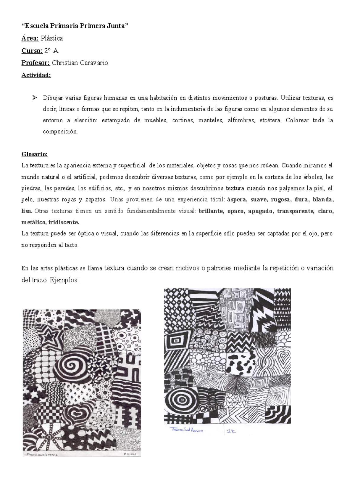 Texturas Lineales Escuela Primera Juntada - “Escuela Primaria Primera ...