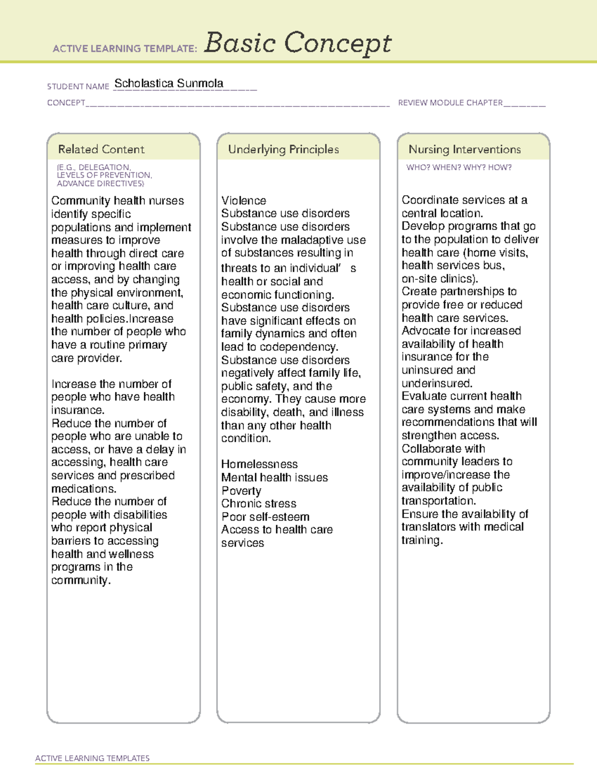 Comm 2 - active learning template - HLTH366 - ACTIVE LEARNING TEMPLATES ...