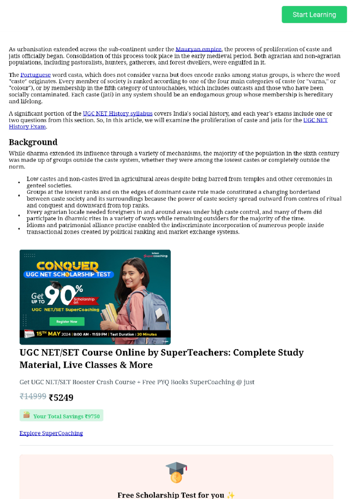 Proliferation of Caste and Jatis in Early Medieval India Notes - BA ...