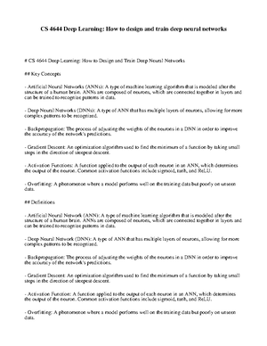 CS 4644 Deep Learning - How to debug deep neural networks - Deep Neural Network: A type of - Studocu