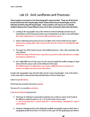 Lab 10 Exercise - Lab 10: Interpretation of Topographic Maps - Stream ...